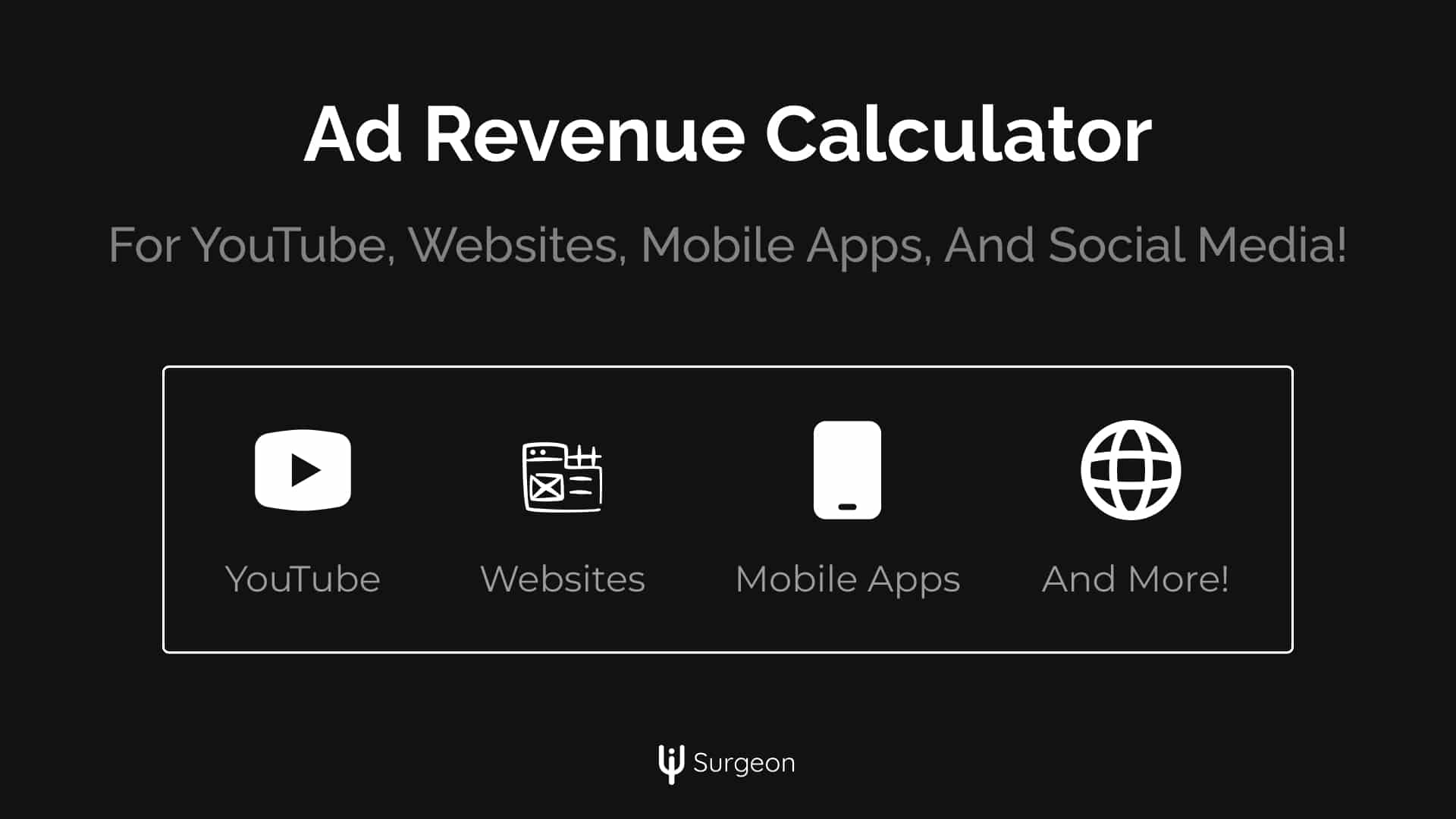 Ad Revenue Calculator - Estimate Your Digital Content Earnings | UI Surgeon