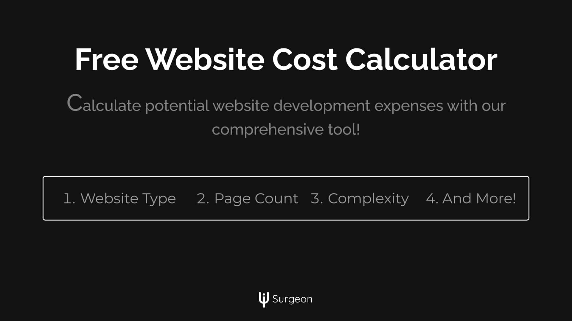 Website Price Calculator - Estimate Your Web Development Costs | UI Surgeon